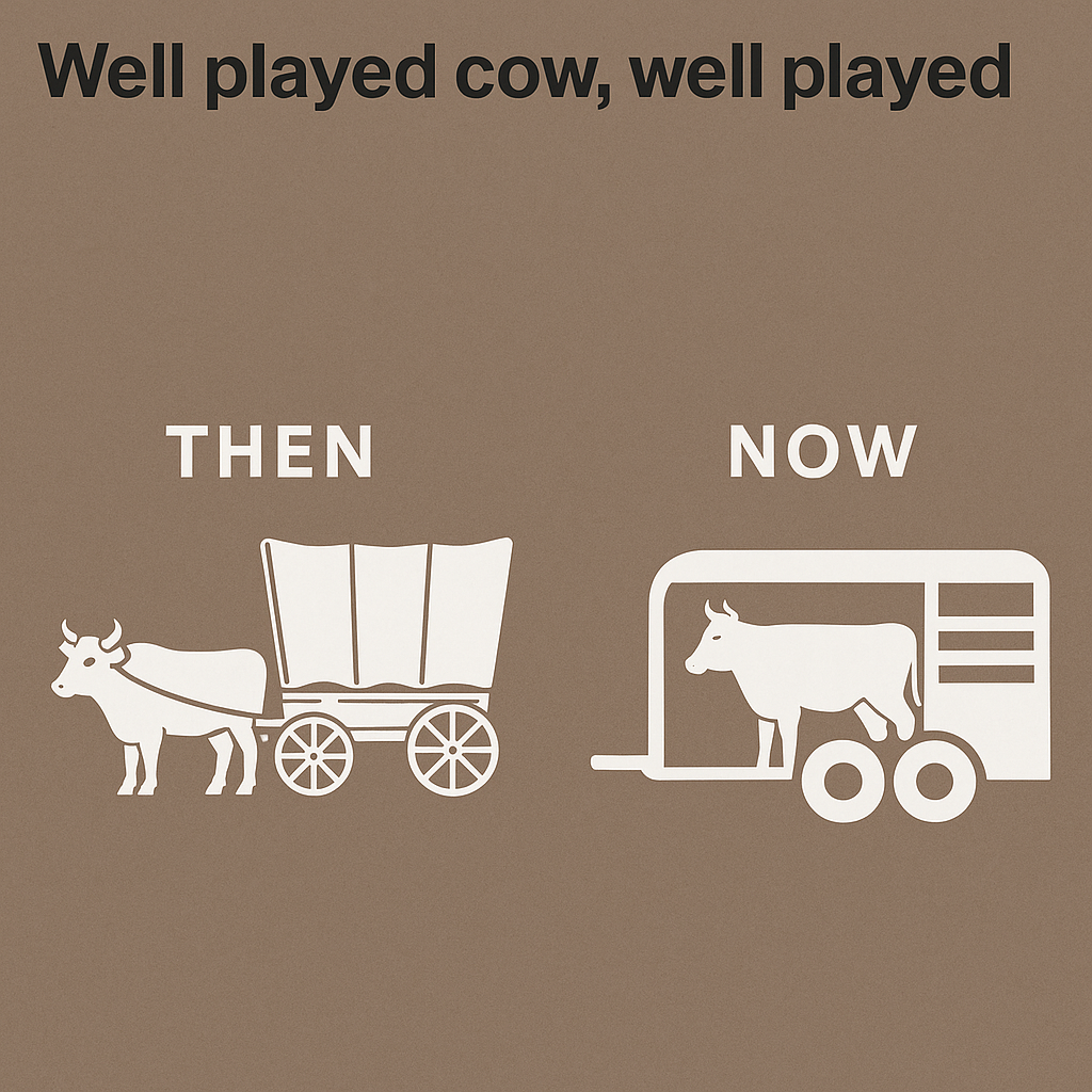 Well played cow, well played :-) – Hoggan Ranch